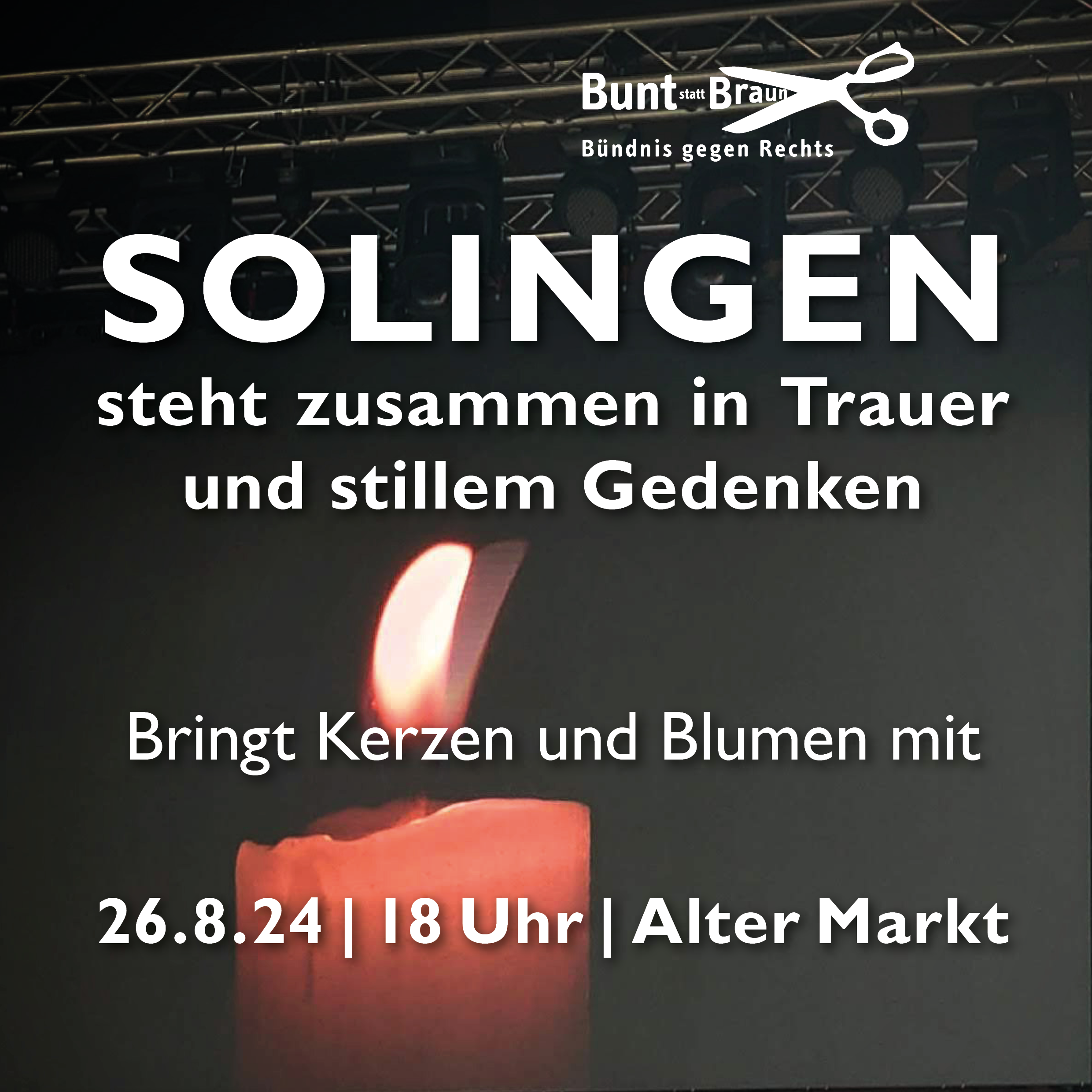 Solingen steht zusammen in stiller Trauer – Bündnis "Solingen ist Bunt ...
